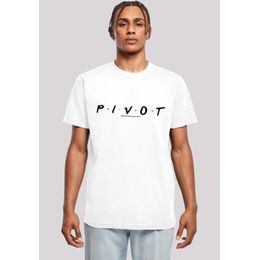 T-Shirt F4NT4STIC "FRIENDS TV Serie Pivot Logo", Herren, Gr. XXL, wei&szlig;, Obermaterial: 100% Baumwolle, regular fit, Rundhals, ohne B&uuml;ndchen, Shirts T-Shirt, Herren,Premium Merch,Regular-Fit,Basic,Bedruckt