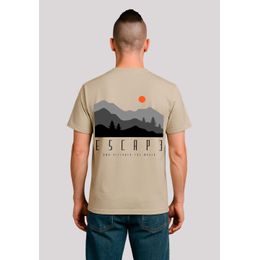 T-Shirt F4NT4STIC "Escape Discover the World Forest Landscape", Herren, Gr. L, sand, Obermaterial: 100% Baumwolle, regular fit, Rundhals, ohne Bündchen, Shirts, Discover the World