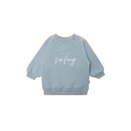 Sweatshirt Liliput "lets go surfing", M&auml;dchen, Gr. 110/116, blau (hellblau), 80% Baumwolle, 20% Polyester, bedruckt, normal, Rundhals, Sweatshirts Sweatshirt, mit elastischen B&uuml;ndchen