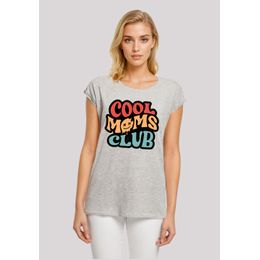 T-Shirt F4NT4STIC "Cooler Moms Club Muttertag Retro Vibe", Damen, Gr. 4XL, grau (erdgrau), Obermaterial: 100% Baumwolle, regular fit, Rundhals, ohne Bündchen, Shirts, Premium Qualität