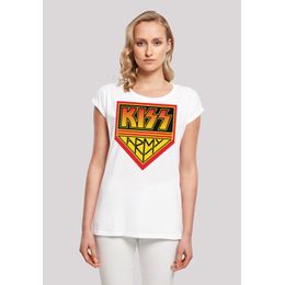 T-Shirt F4NT4STIC "Kiss Army Logo", Damen, Gr. 4XL, wei&szlig;, Obermaterial: 100% Baumwolle, regular fit, Rundhals, ohne B&uuml;ndchen, Shirts T-Shirt, Premium Qualit&auml;t