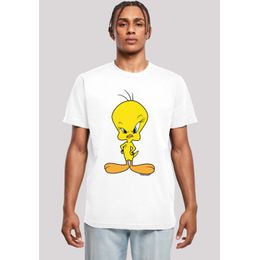 T-Shirt F4NT4STIC "Looney Tunes Angry Tweety", Herren, Gr. XS, weiß, Obermaterial: 100% Baumwolle, regular fit, Rundhals, ohne Bündchen, Shirts, Herren,Premium Merch,Regular-Fit,Basic,Bedruckt