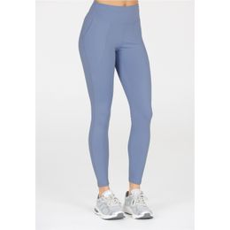 Lauftights Endurance "Tarole", Damen, Gr. 44, EURO-Gr&ouml;&szlig;en, blau (frostblau), 77% Polyamid, 23% Elasthan, unifarben, Hosen, Mit Quick-Dry-Funktion