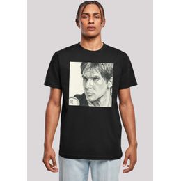 T-Shirt F4NT4STIC "Star Wars Han Solo Drawing", Herren, Gr. L, schwarz, Obermaterial: 100% Baumwolle, regular fit, Rundhals, ohne Bündchen, Shirts, Herren,Premium Merch,Regular-Fit,Basic,Bedruckt