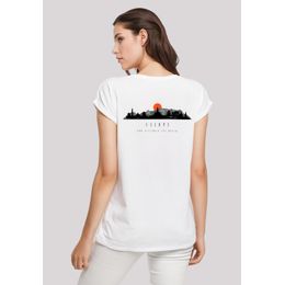 T-Shirt F4NT4STIC "Escape Discover the World Asian Town", Damen, Gr. L, wei&szlig;, Obermaterial: 100% Baumwolle, regular fit, Rundhals, ohne B&uuml;ndchen, Shirts T-Shirt, Premium Qualit&auml;t, ESCAPE Collection
