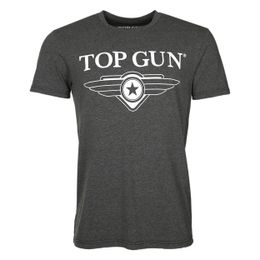 T-Shirt Top Gun "Cloudy TG20191006", Herren, Gr. 50M, grau (anthrazit), Obermaterial: 100% Baumwolle, Shirts T-Shirt