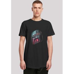 T-Shirt F4NT4STIC "Star Wars Mandalorian Mandalore Helmet Reflection", Damen, Gr. M, schwarz, Obermaterial: 100% Baumwolle, regular fit, Rundhals, ohne B&uuml;ndchen, Shirts T-Shirt, Print