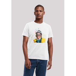 F4NT4STIC Herren T-Shirt "TV Times Elton John At The Piano 1977"weiß, Gr. L, Obermaterial: 100% Baumwolle, Shirts, Premium Qualität