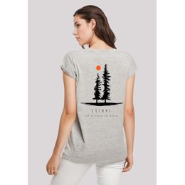 T-Shirt F4NT4STIC "Escape Discover the World Pinetree", Damen, Gr. 4XL, grau (erdgrau), Obermaterial: 100% Baumwolle, regular fit, Rundhals, ohne Bündchen, Shirts, Discover the World