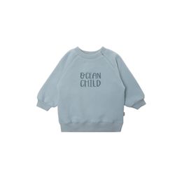 Sweatshirt Liliput "Ocean child", Mädchen, Gr. 110/116, blau (hellblau), 80% Baumwolle, 20% Polyester, bedruckt, normal, Rundhals, Sweatshirts Sweatshirt, aus weichem Baumwoll-Material