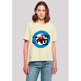 T-Shirt F4NT4STIC "The Jam Band Classic Logo", Damen, Gr. L, gelb (softgelb), Obermaterial: 100% Baumwolle, oversize, Rundhals, ohne B&uuml;ndchen, Shirts T-Shirt, Premium Qualit&auml;t