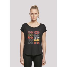 F4NT4STIC Damen T-Shirt "AC/DC Multi-Logo"schwarz, Gr. XL, Obermaterial: 100% Baumwolle, Shirts, Print