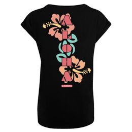 T-Shirt F4NT4STIC "PLUS SIZE Aloha", Damen, Gr. 4XL, schwarz, Obermaterial: 100% Baumwolle, regular fit, Rundhals, ohne Bündchen, Shirts, Print