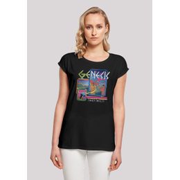 T-Shirt F4NT4STIC "Genesis World Tour 78'", Damen, Gr. 4XL, schwarz, Obermaterial: 100% Baumwolle, regular fit, Rundhals, ohne B&uuml;ndchen, Shirts T-Shirt, Print