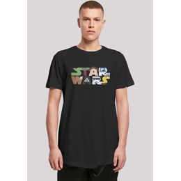 T-Shirt F4NT4STIC "Star Wars Character Logo", Herren, Gr. XXL, schwarz, Obermaterial: 100% Baumwolle, regular fit, Rundhals, ohne Bündchen, Shirts, Print