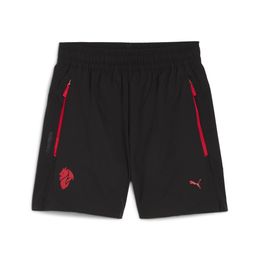 Shorts Puma "AC Milan PumaTECH Relaxed Gewebte Shorts Jugendliche", M&auml;dchen, Gr. 152, Normalgr&ouml;&szlig;en, rot (schwarz for all time rot), Obermaterial: 50% Polyester, 50% Elastomultiester; Taschenfutter: 100% Polyester, unifarben, relaxed fit, Hosen Shorts