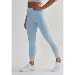 Trainingstights BESHAPED "Opschieten", Damen, Gr. L, US-Größen, blau, 90% Nylon, 10% Elasthan, unifarben, lang, Hosen, mit hoher Elastizität