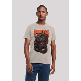 T-Shirt F4NT4STIC "Pantera Venomous Snake", Herren, Gr. XL, sand, Obermaterial: 100% Baumwolle, regular fit, Rundhals, ohne Bündchen, Shirts, Premium Qualität