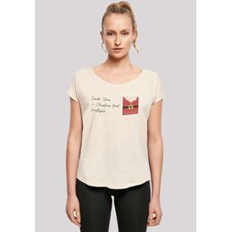 T-Shirt F4NT4STIC "Santa Letter Weihnachten", Damen, Gr. L, wei&szlig; (sandwei&szlig;), Obermaterial: 100% Baumwolle, regular fit, Rundhals, ohne B&uuml;ndchen, Shirts T-Shirt, Print