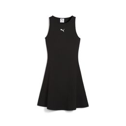 Sweatkleid Puma "Wardrobe Essentials Rippstrick-Kleid Damen", Damen, Gr. XS, Normalgrößen, schwarz, 58% Baumwolle, 39% Polyester, 3% Elasthan, slim fit, Kleider