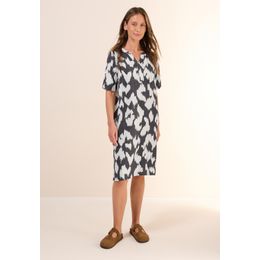 Sommerkleid Cecil, Damen, Gr. L (42), US-Gr&ouml;&szlig;en, grau (volcanic grau), Stoff, 88% Viskose, 12% Nylon, bedruckt, normal kniefrei, V-Ausschnitt, normaler Saum, Kleider Sommerkleid, knielang