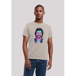 T-Shirt F4NT4STIC "TV Times Jeremy Beadle 1982 Pop Art", Herren, Gr. XL, beige (sand), Obermaterial: 100% Baumwolle, regular fit, Rundhals, ohne Bündchen, Shirts, Premium Qualität
