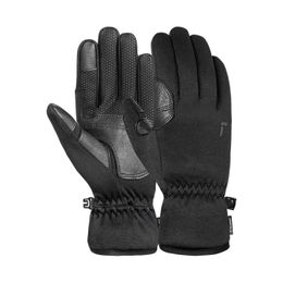 Skihandschuhe Reusch "Thomas TOUCH-TEC", Damen, Gr. 6,5, schwarz, 83% Polyester, 8% Ziegenleder, 5% Elasthan, 3% Polyamid, 1% Polyurethan, unifarben, Handschuhe, mit winddichtem, atmungsaktivem Material