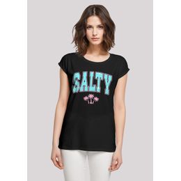 T-Shirt F4NT4STIC "Beach Summer Vacation Salty", Damen, Gr. 4XL, schwarz, Obermaterial: 100% Baumwolle, regular fit, Rundhals, ohne B&uuml;ndchen, Shirts T-Shirt, Premium Qualit&auml;t