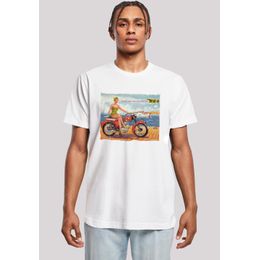 F4NT4STIC Herren T-Shirt "BSA C15 Star 1962 Motorcycle Dockside Ad"weiß, Gr. L, Obermaterial: 100% Baumwolle, Shirts, Premium Qualität