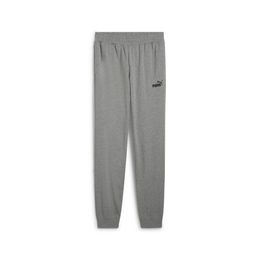 Sporthose Puma "Essentials No. 1 Logo Jerseyhose Herren", Damen, Gr. 4XL, Normalgrößen, grau (medium gray heather), Obermaterial: 100% Baumwolle; Rippe: 3% Elasthan, 97% Baumwolle; Seitentasche – Oben: 100% Baumwolle, unifarben, regular fit, Hosen