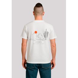T-Shirt F4NT4STIC "Escape Discover the World Savannah", Herren, Gr. L, weiß, Obermaterial: 100% Baumwolle, regular fit, Rundhals, ohne Bündchen, Shirts, Discover the World