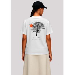 F4NT4STIC Damen T-Shirt "Oversize Escape Discover the World Tree Birds"off, wei&szlig;, Gr. L, Obermaterial: 100% Baumwolle, Shirts, Premium Qualit&auml;t,