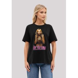 T-Shirt F4NT4STIC "Britney Spears", Damen, Gr. S, schwarz (off schwarz), Obermaterial: 100% Baumwolle, oversize, Rundhals, ohne Bündchen, Shirts, Streetwear Fashion