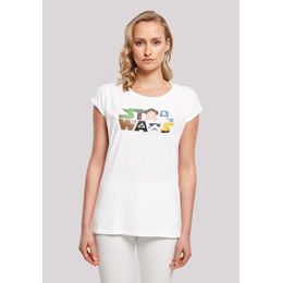 T-Shirt F4NT4STIC "Star Wars Character Logo", Damen, Gr. S, weiß, Obermaterial: 100% Baumwolle, regular fit, Rundhals, ohne Bündchen, Shirts T-Shirt, Print