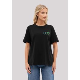 T-Shirt F4NT4STIC "Smiley Originals Future Forecast Streetwear", Damen, Gr. XS, off schwarz, Obermaterial: 100% Baumwolle, oversize, Rundhals, ohne B&uuml;ndchen, Shirts T-Shirt, Premium Qualit&auml;t
