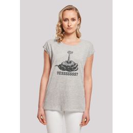 T-Shirt F4NT4STIC "Disney The Jungle Book Kaa Yesssss", Damen, Gr. XL, grau (erdgrau), Obermaterial: 100% Baumwolle, regular fit, Rundhals, ohne B&uuml;ndchen, Shirts T-Shirt, Print