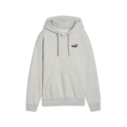 Hoodie Puma "Essentials Small No. 1 Logo Comfort Hoodie Damen", Damen, Gr. L, grau (light gray heather), Obermaterial: 66% Baumwolle, 34% Polyester; Kapuzenfutter: 100% Baumwolle; Rippe: 3% Elasthan, 97% Baumwolle, comfort fit, Sweatshirts