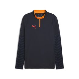 Sweatjacke Puma "individualCUP Fu&szlig;balltop Herren", Herren, Gr. XL, new navy glowing rot heat fire blau orange, Obermaterial: 100% Polyester, Sweatjacken Sweatjacke