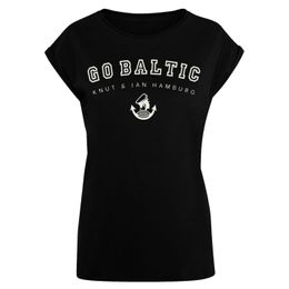 T-Shirt F4NT4STIC "PLUS SIZE Go Baltic", Damen, Gr. 4XL, schwarz, Obermaterial: 100% Baumwolle, regular fit, Rundhals, ohne B&uuml;ndchen, Shirts T-Shirt, Print