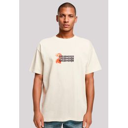 T-Shirt F4NT4STIC "Geishora Oversize Japan Streetstyle", Herren, Gr. L, sand, Obermaterial: 100% Baumwolle, oversize, Rundhals, ohne Bündchen, Shirts, Japan Streetwear Styles
