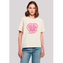 T-Shirt F4NT4STIC "Lover Babe Valentinstag", Damen, Gr. L, wei&szlig; (sandwei&szlig;), Obermaterial: 100% Baumwolle, oversize, Rundhals, ohne B&uuml;ndchen, Shirts T-Shirt, Premium Qualit&auml;t