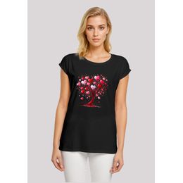 T-Shirt F4NT4STIC "Herz Baum Aquarell Druck", Damen, Gr. 4XL, schwarz, Obermaterial: 100% Baumwolle, regular fit, Rundhals, ohne B&uuml;ndchen, Shirts T-Shirt, Premium Qualit&auml;t
