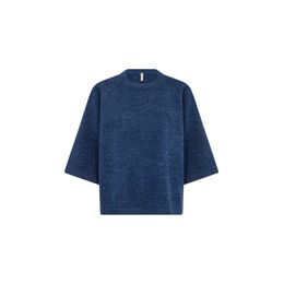 Strickpullover soyaconcept "Soya Concept Sweater SC_ORLEAN", Damen, Gr. L, 96832 estate blau melange, Obermaterial: 74% Polyacryl, 24% Polyester, 2% Elasthan, Pullover Strickpullover