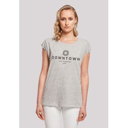 T-Shirt F4NT4STIC "Downtown LA SHORT SLEEVE TEE", Damen, Gr. 4XL, grau (erdgrau), Obermaterial: 100% Baumwolle, regular fit, Rundhals, ohne B&uuml;ndchen, Shirts T-Shirt, Print