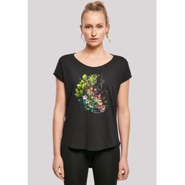 T-Shirt F4NT4STIC "Baum mit Blumen", Damen, Gr. L, schwarz, Obermaterial: 100% Baumwolle, regular fit, Rundhals, ohne B&uuml;ndchen, Shirts T-Shirt, Print