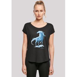 T-Shirt F4NT4STIC "Frozen 2 Nokk Wassergeist Pferd", Damen, Gr. XS, schwarz, Obermaterial: 100% Baumwolle, regular fit, Rundhals, ohne B&uuml;ndchen, Shirts T-Shirt, Print