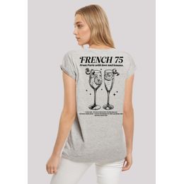 T-Shirt F4NT4STIC "French 75 From Paris With Love", Damen, Gr. 4XL, grau (erdgrau), Obermaterial: 100% Baumwolle, regular fit, Rundhals, ohne B&uuml;ndchen, Shirts T-Shirt, Premium Qualit&auml;t