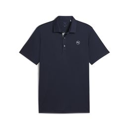 Poloshirt Puma "Pure 2.0 Golf Polo Herren", Herren, Gr. L, blau (deep navy blau), 100% Polyester, clean, regular fit, Shirts