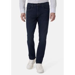 5-Pocket-Jeans Stooker Men "Glendale Season Slim Straight Fit", Herren, Gr. 44, L&auml;nge 32, blau (dunkelblau used), Denim/Jeans, 98% Baumwolle, 2% Elasthan, eng lang, Jeans 5-Pocket-Jeans, Slim Straight Fit Casual Clean Wash Denim Jeans f&uuml;r Herren