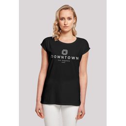 T-Shirt F4NT4STIC "Downtown LA SHORT SLEEVE TEE", Damen, Gr. 4XL, schwarz, Obermaterial: 100% Baumwolle, regular fit, Rundhals, ohne B&uuml;ndchen, Shirts T-Shirt, Print